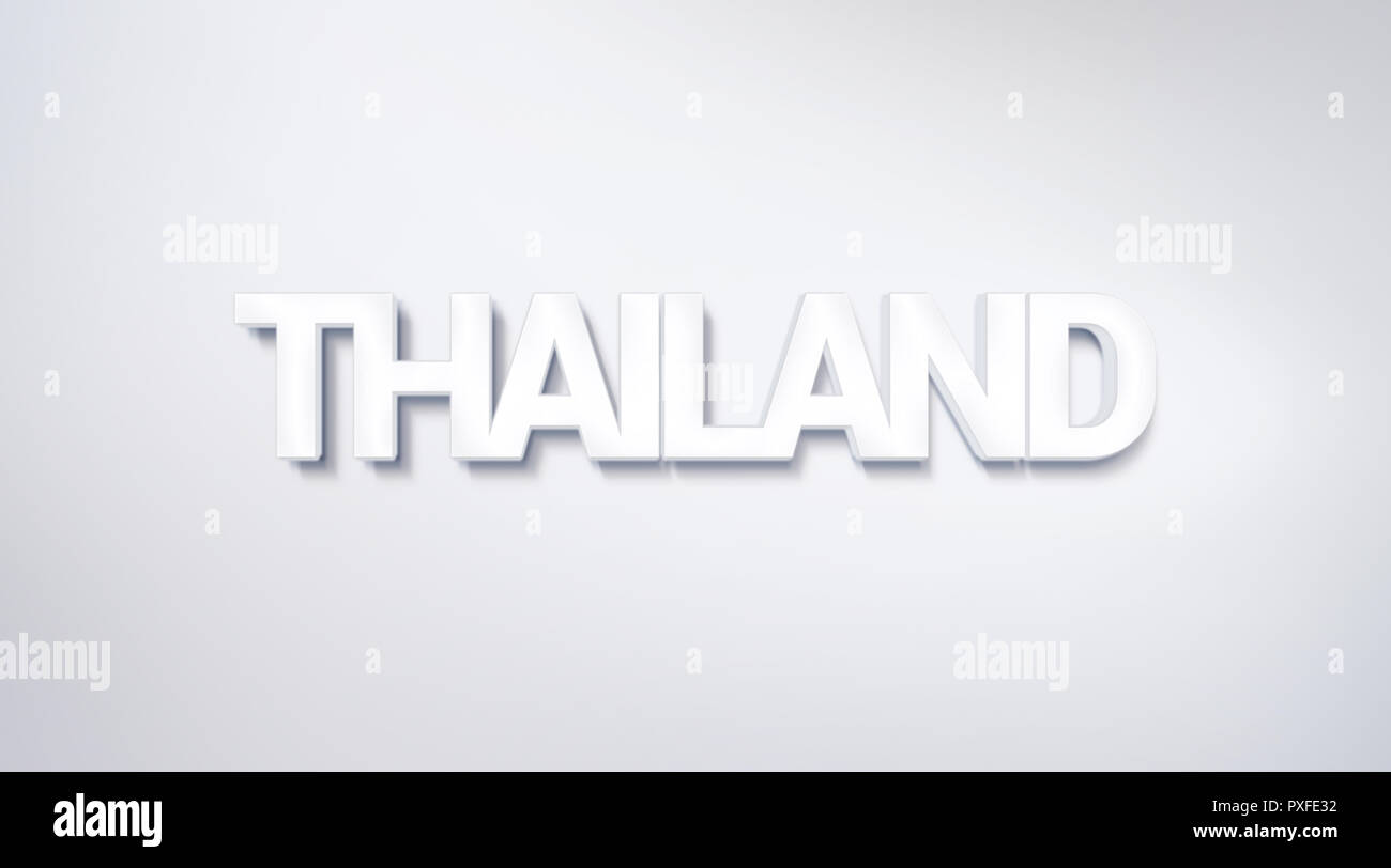 Thailand, text design. calligraphy. Typography poster. Usable as ...