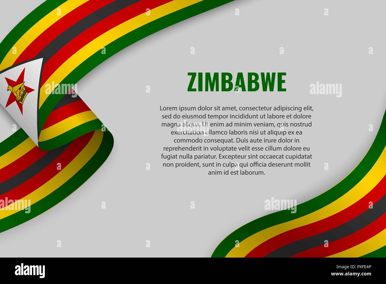 Ribbon flag zimbabwe celebration Stock Vector Images - Alamy