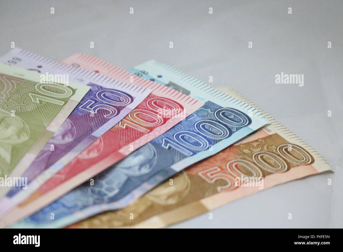 Pakistani currency mix note bundle Stock Photo - Alamy
