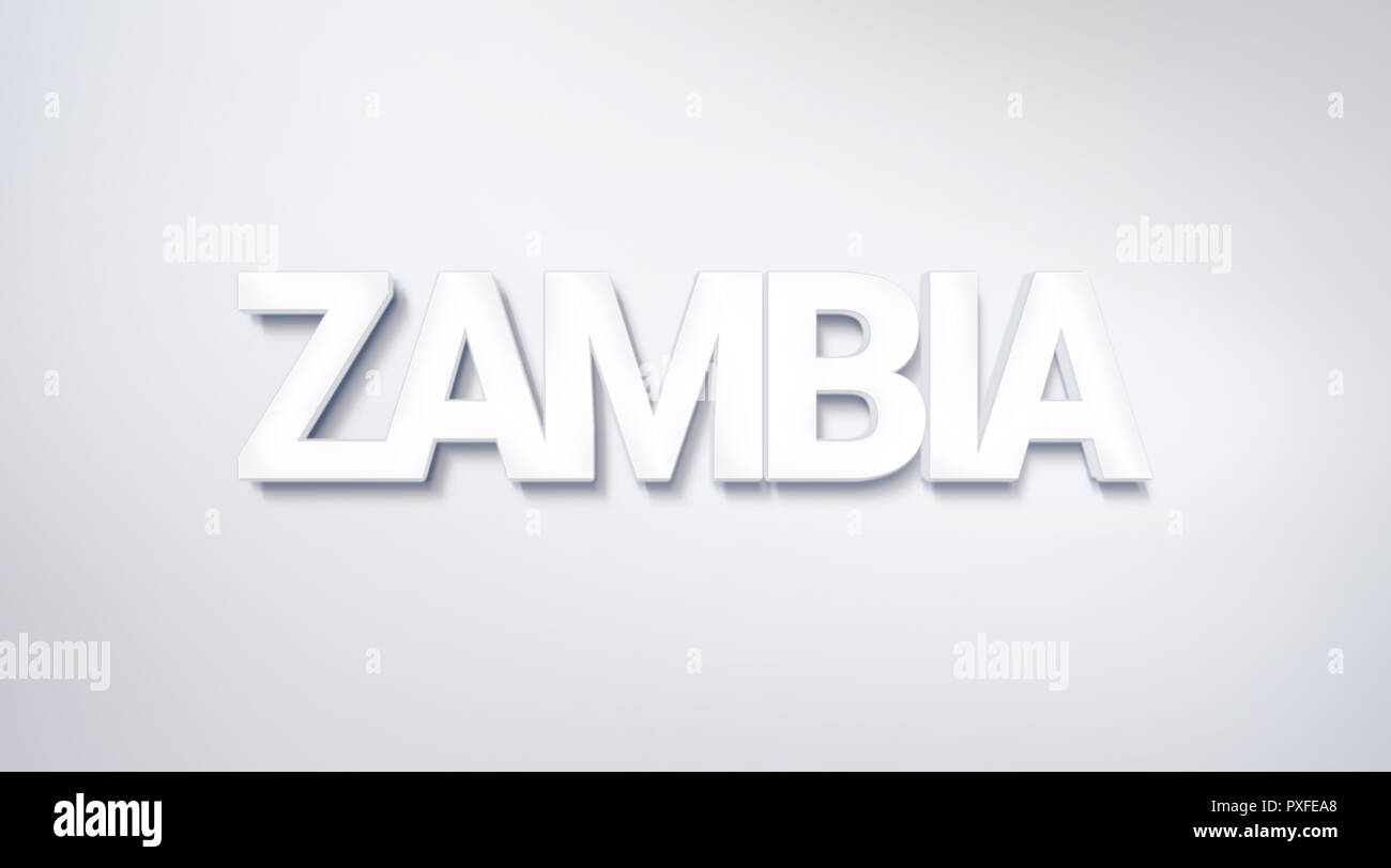 Zambia, text design. calligraphy. Typography poster. Usable as ...
