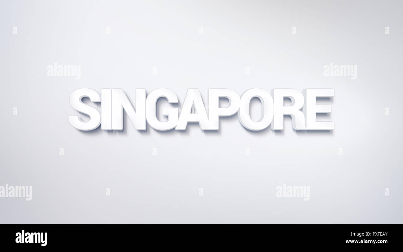 Singapore, text design. calligraphy. Typography poster. Usable as ...