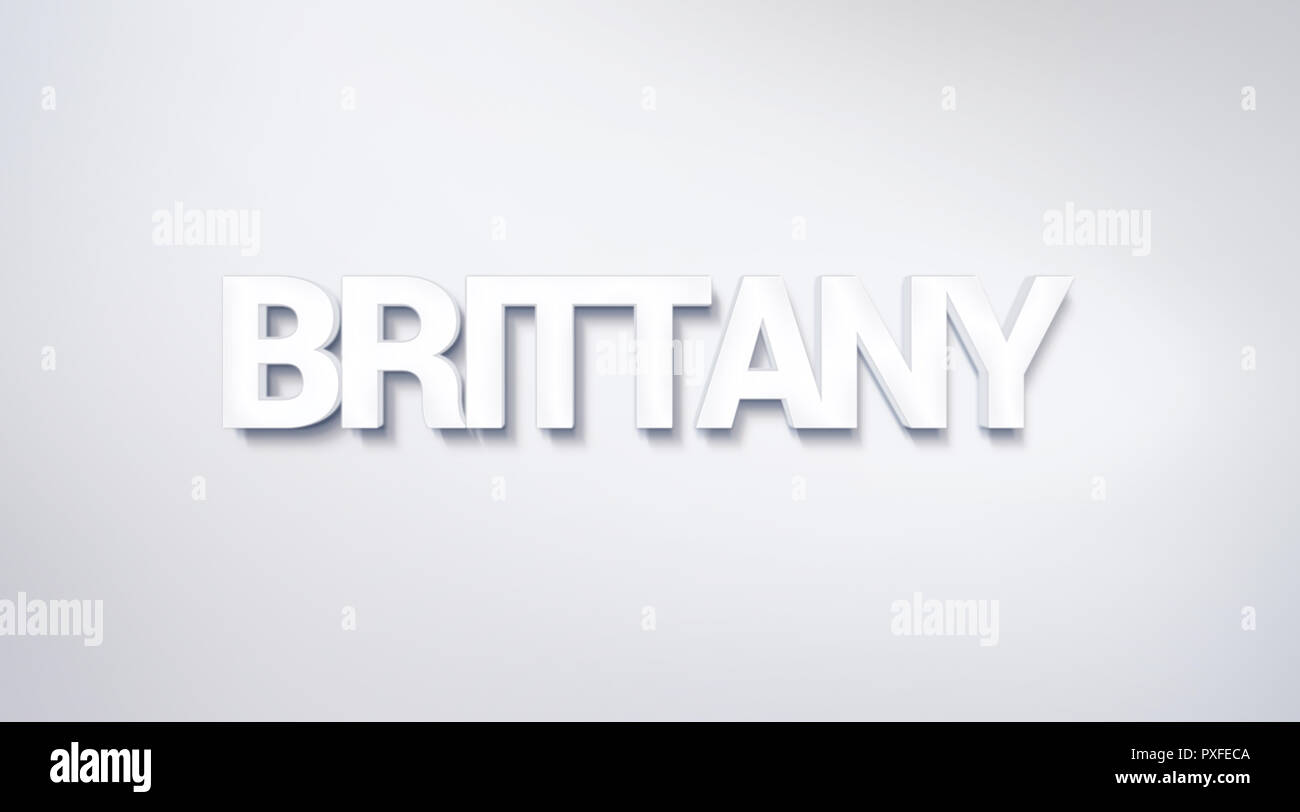 Brittany, text design. calligraphy. Typography poster. Usable as ...