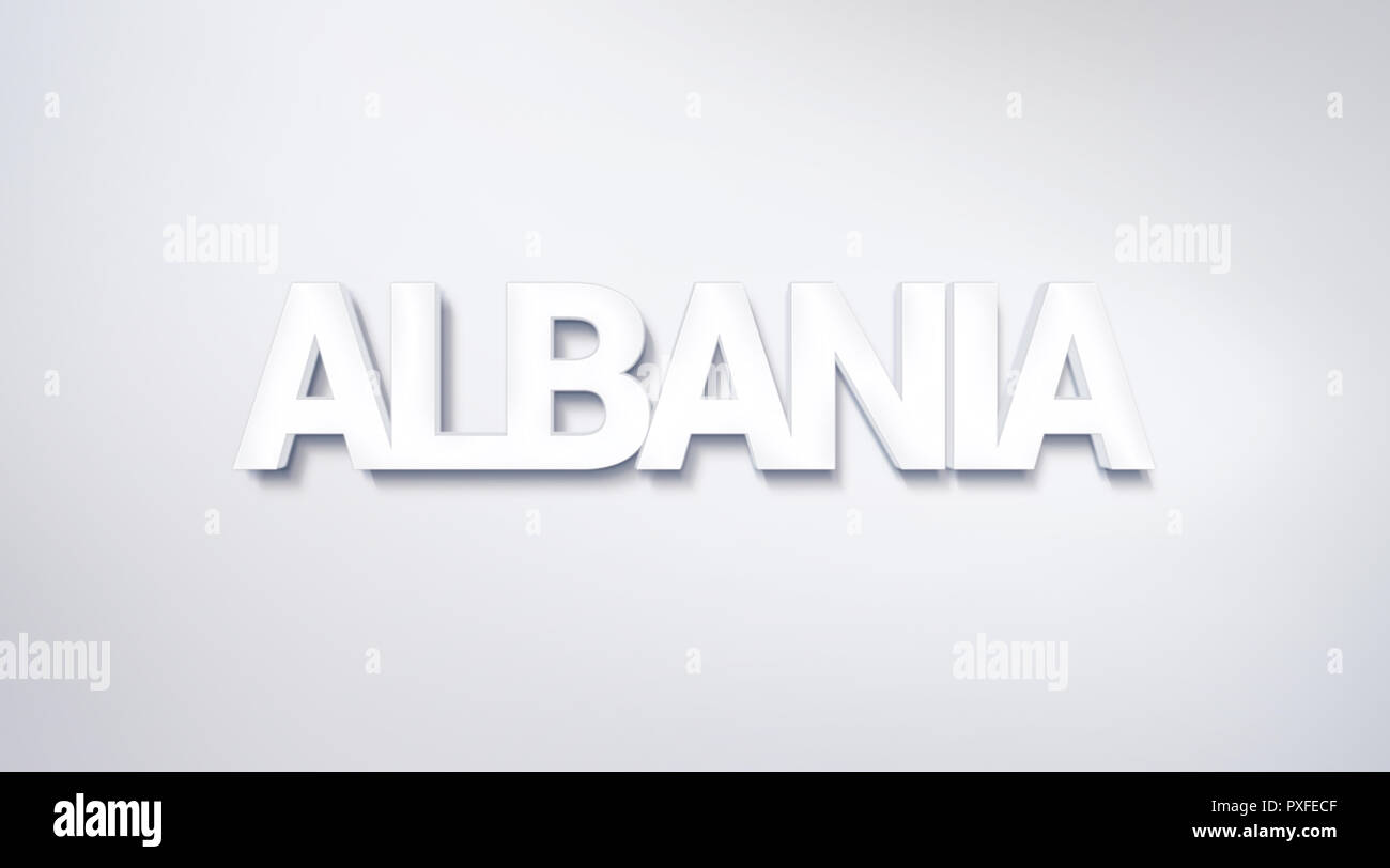 Albania, text design. calligraphy. Typography poster. Usable as ...