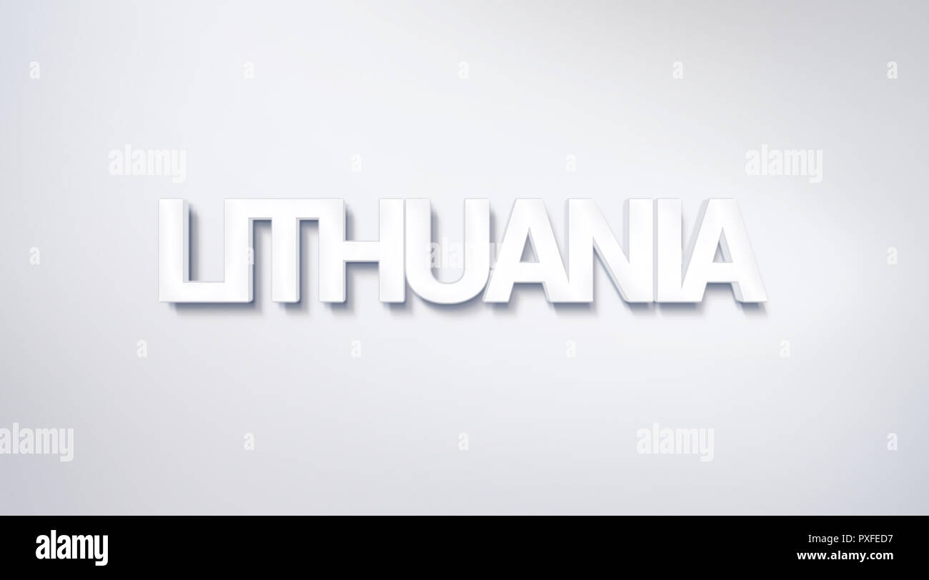 Lithuania, text design. calligraphy. Typography poster. Usable as ...