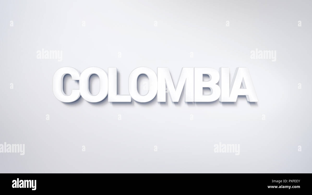 Colombia, text design. calligraphy. Typography poster. Usable as ...