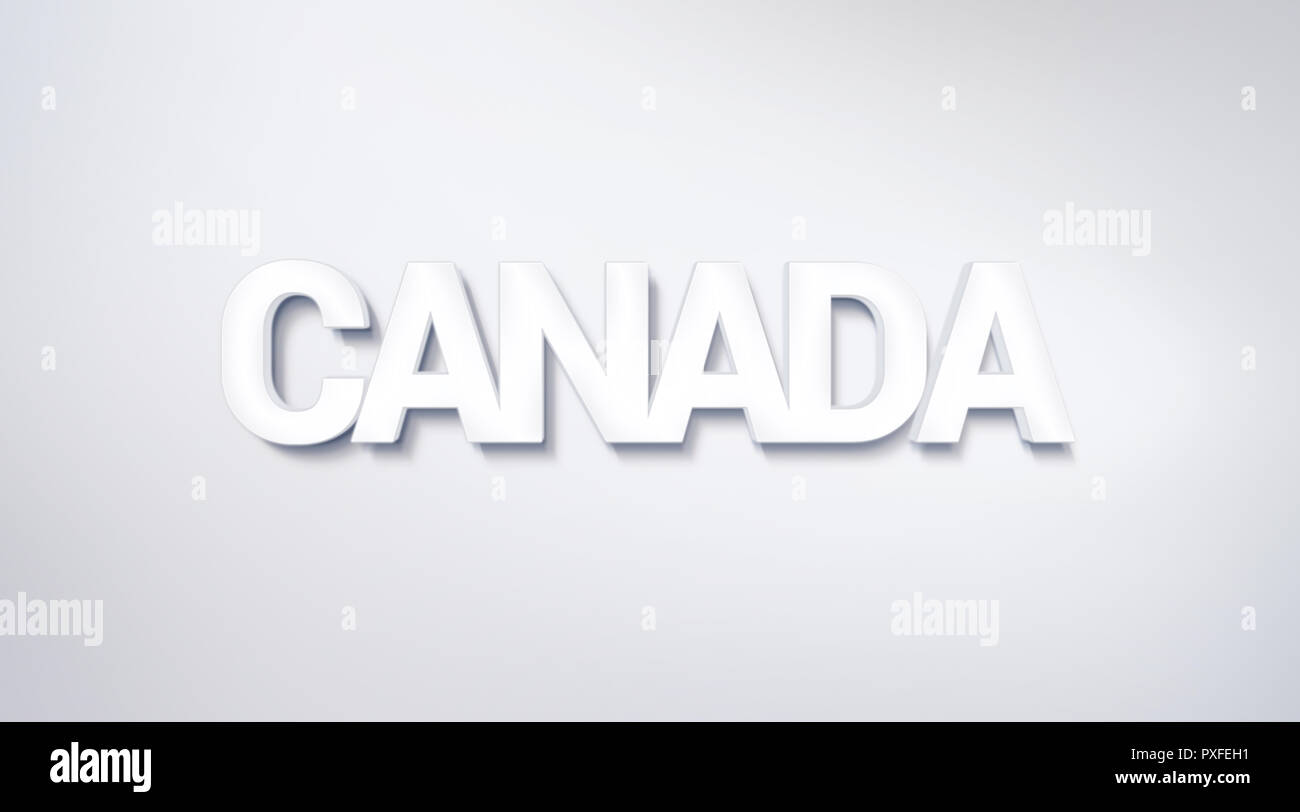 Canada, text design. calligraphy. Typography poster. Usable as ...