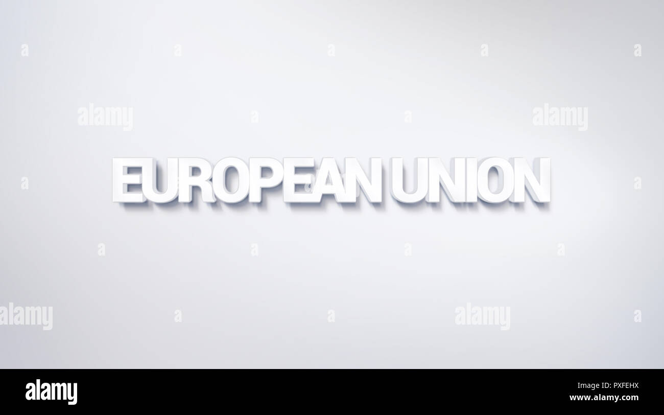 European Union, text design. calligraphy. Typography poster. Usable as ...