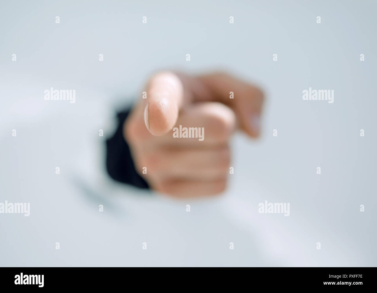 Image human hand pointing paper hi-res stock photography and images - Alamy