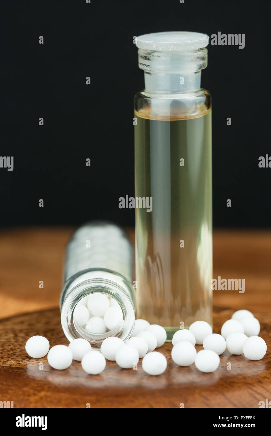 Homeopathic medicine bottles pills hi-res stock photography and images ...