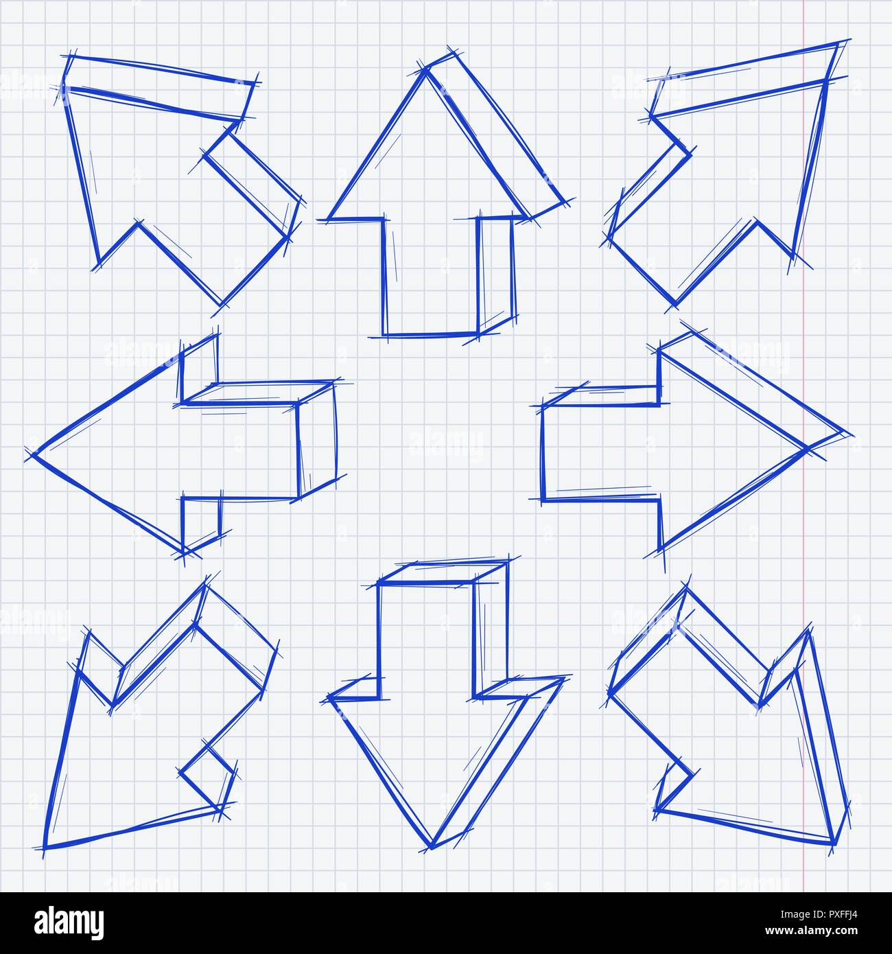 Arrows in both directions hi-res stock photography and images - Alamy