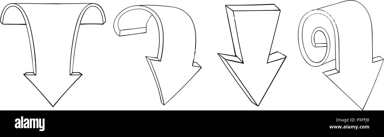 Arrow up icon outline Black and White Stock Photos & Images - Alamy