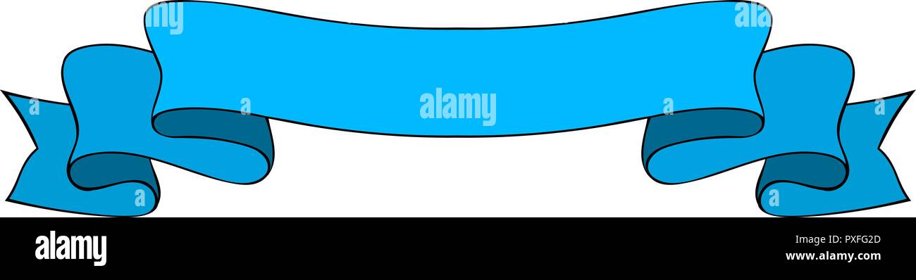 Blue ribbon banner. Hand drawn doodle Stock Vector Image & Art - Alamy