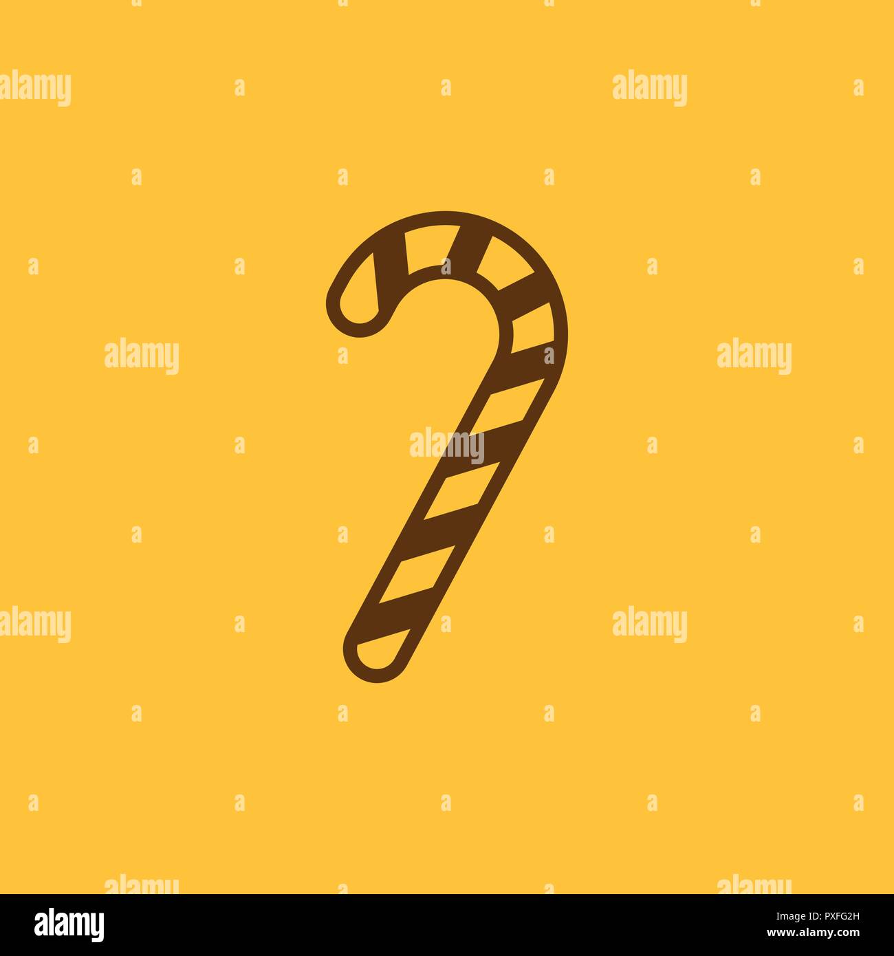 Candy cane icon. New year and xmas, christmas, winter symbol. Flat ...