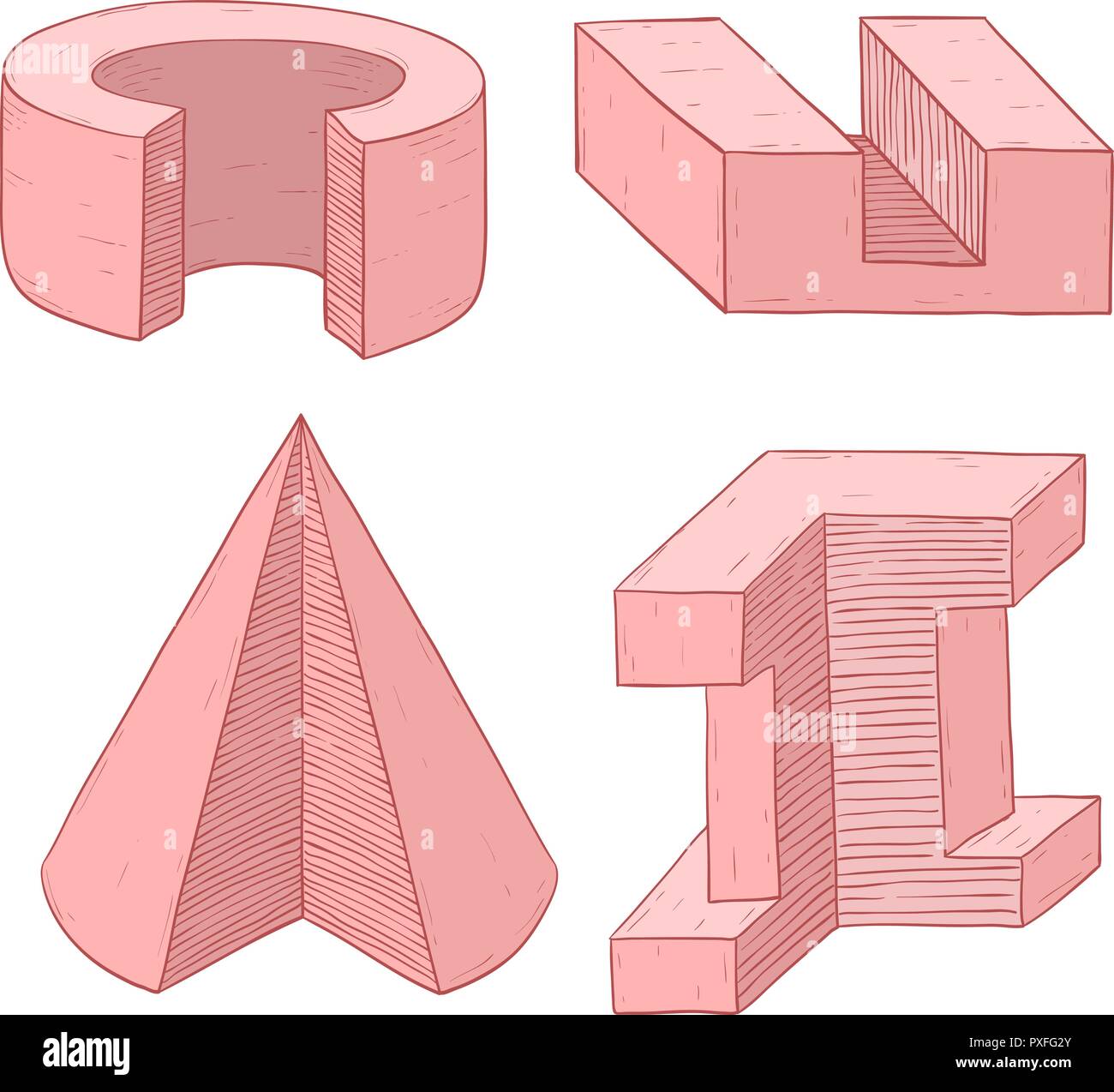 Geometric shapes. Hand drawn sketch Stock Vector Image & Art - Alamy