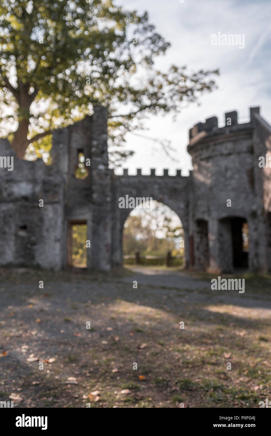 A ruin from a german castle. Concept for a blurred background Stock ...