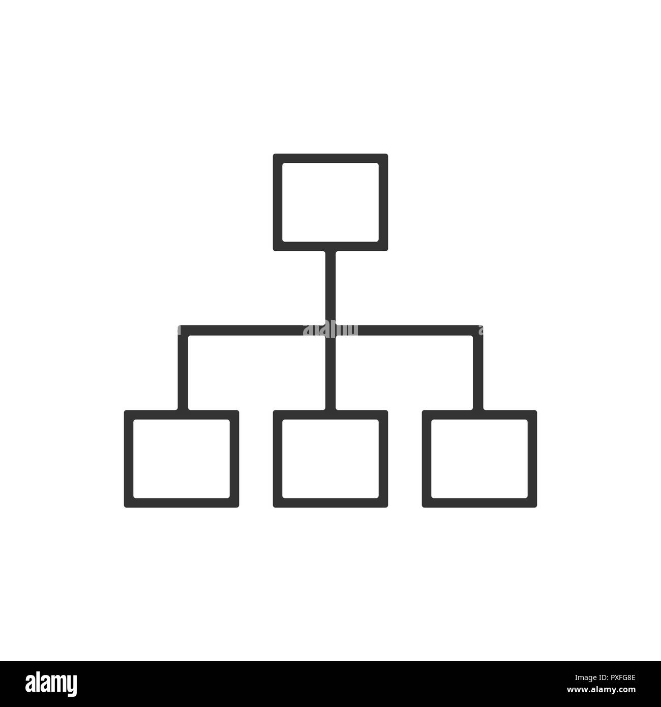 Flow chart icon on Black and White Stock Photos & Images - Alamy