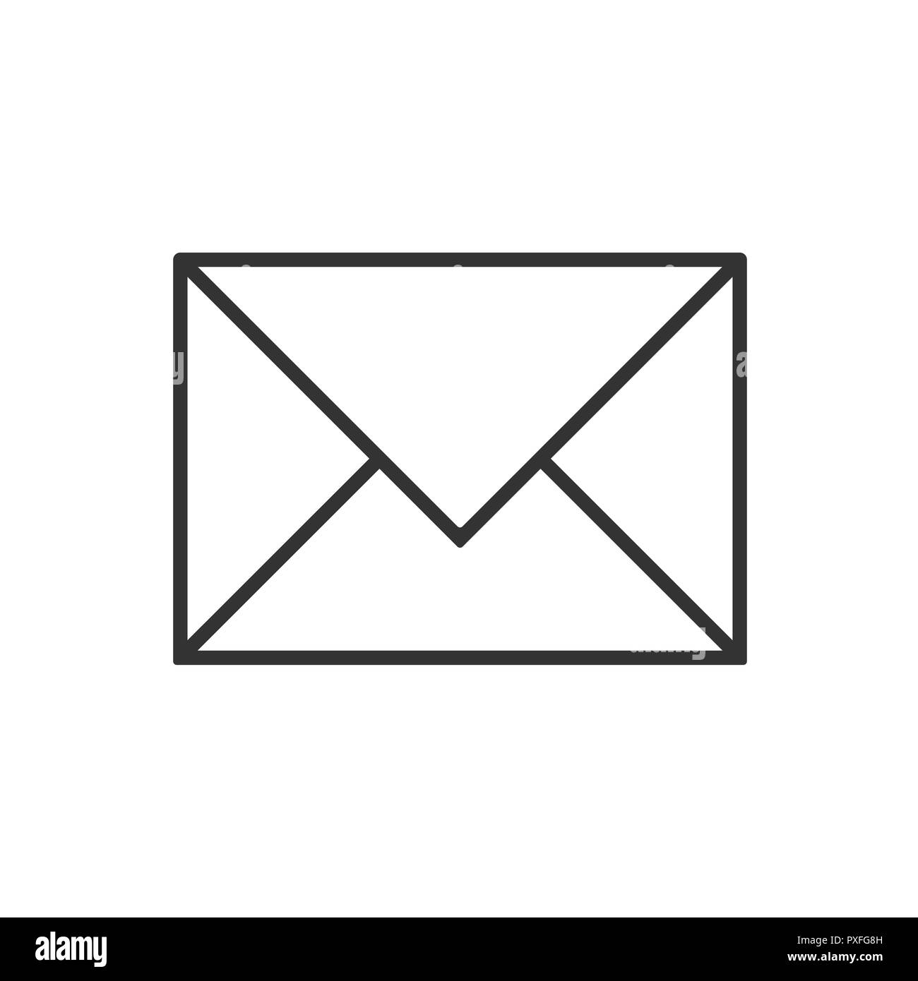 Mail line icon on a white background. Vector illustration Stock Vector ...
