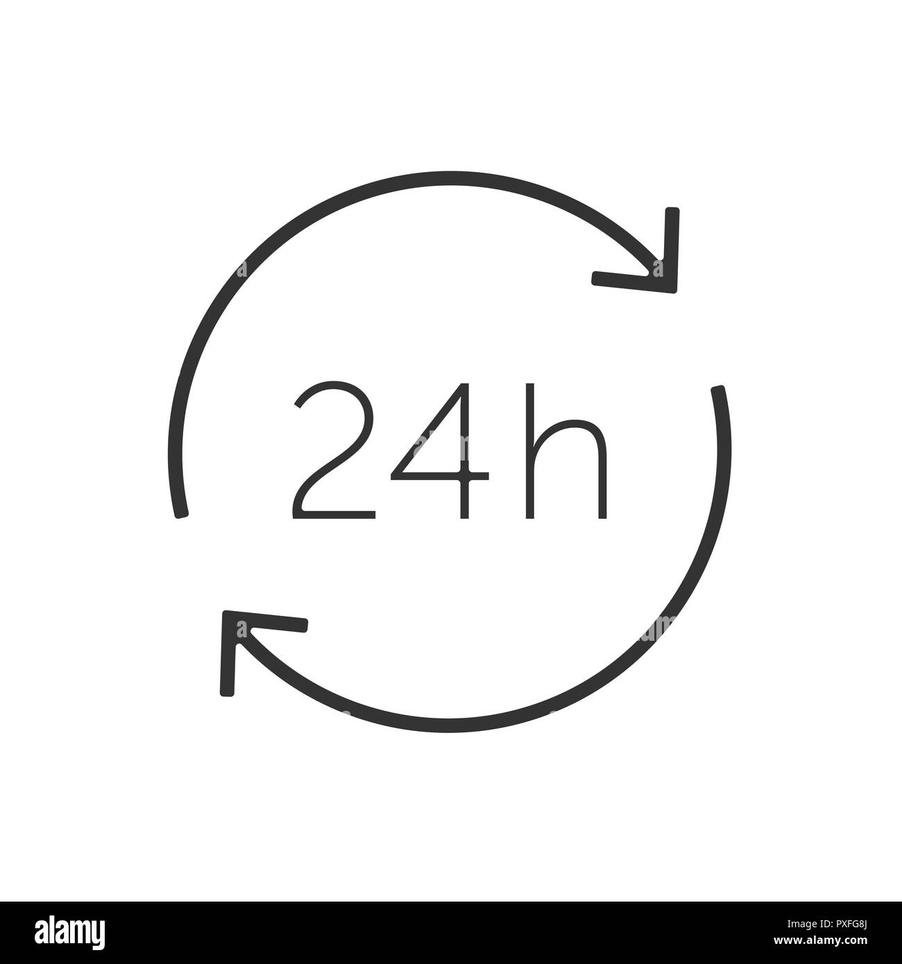 Permanent services line icon on a white background. Vector illustration ...