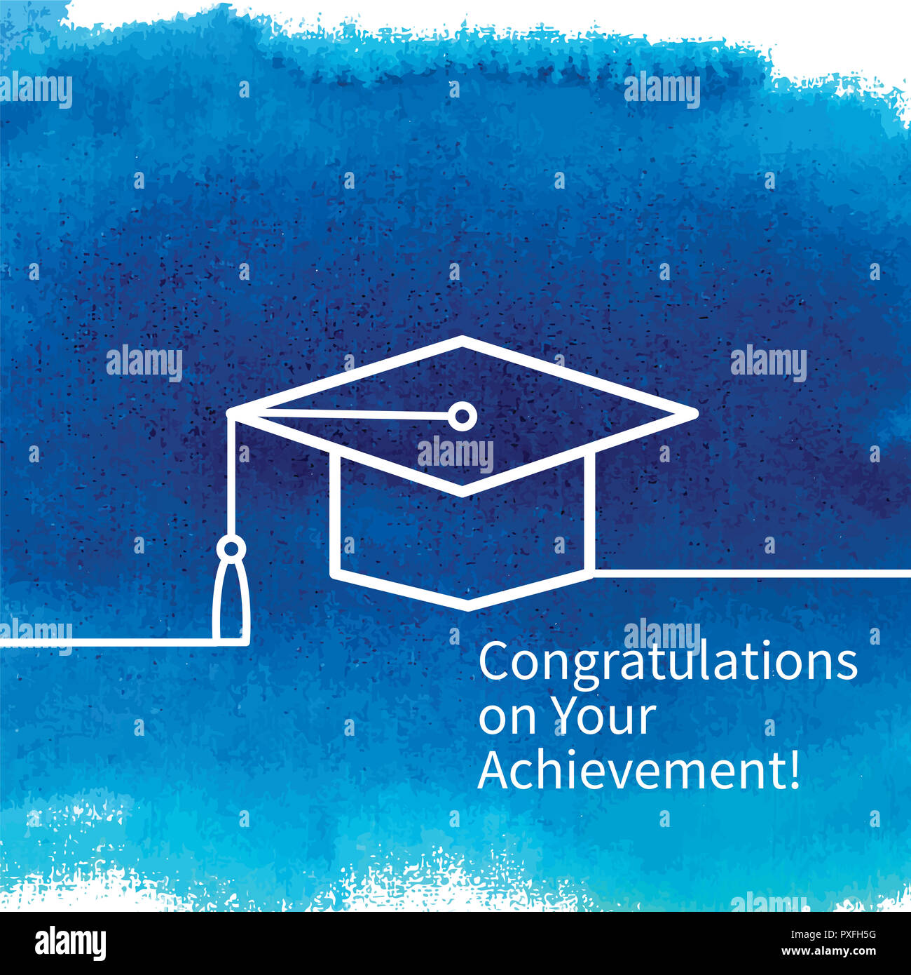 Greeting card with congratulations Graduate completion Stock Photo - Alamy