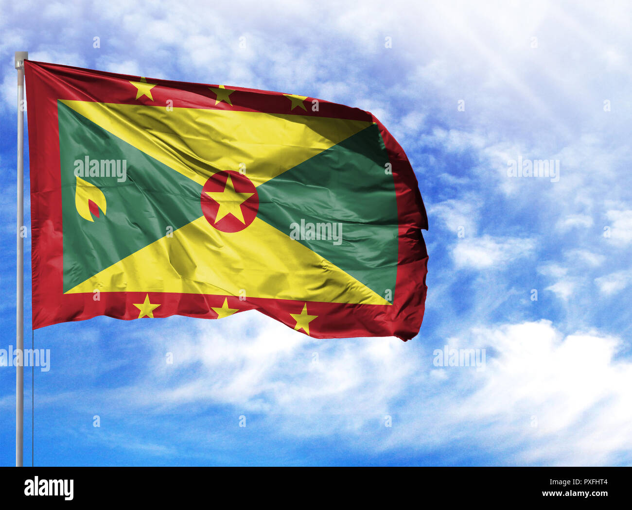 Grenada national flag hi-res stock photography and images - Alamy