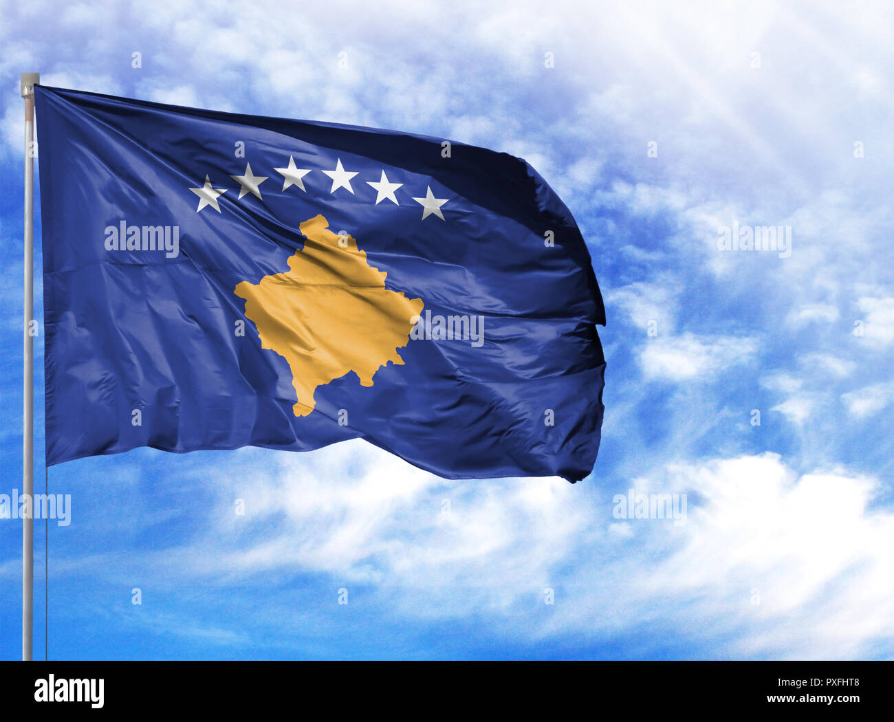 Kosovo european union flag hi-res stock photography and images - Alamy