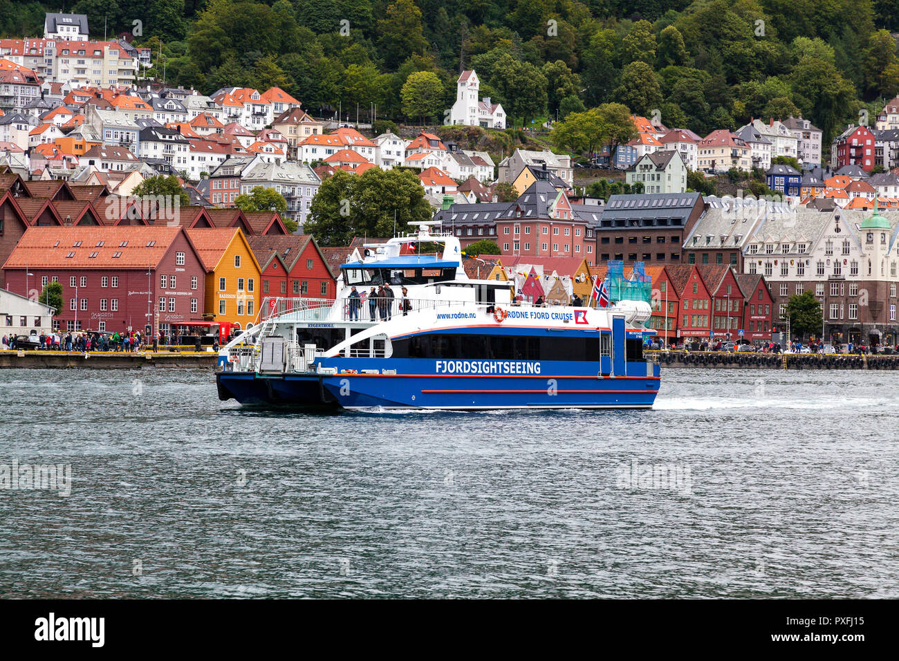 Catamaran Rygertroll goes fjord sightseein, departing from Bergen ...