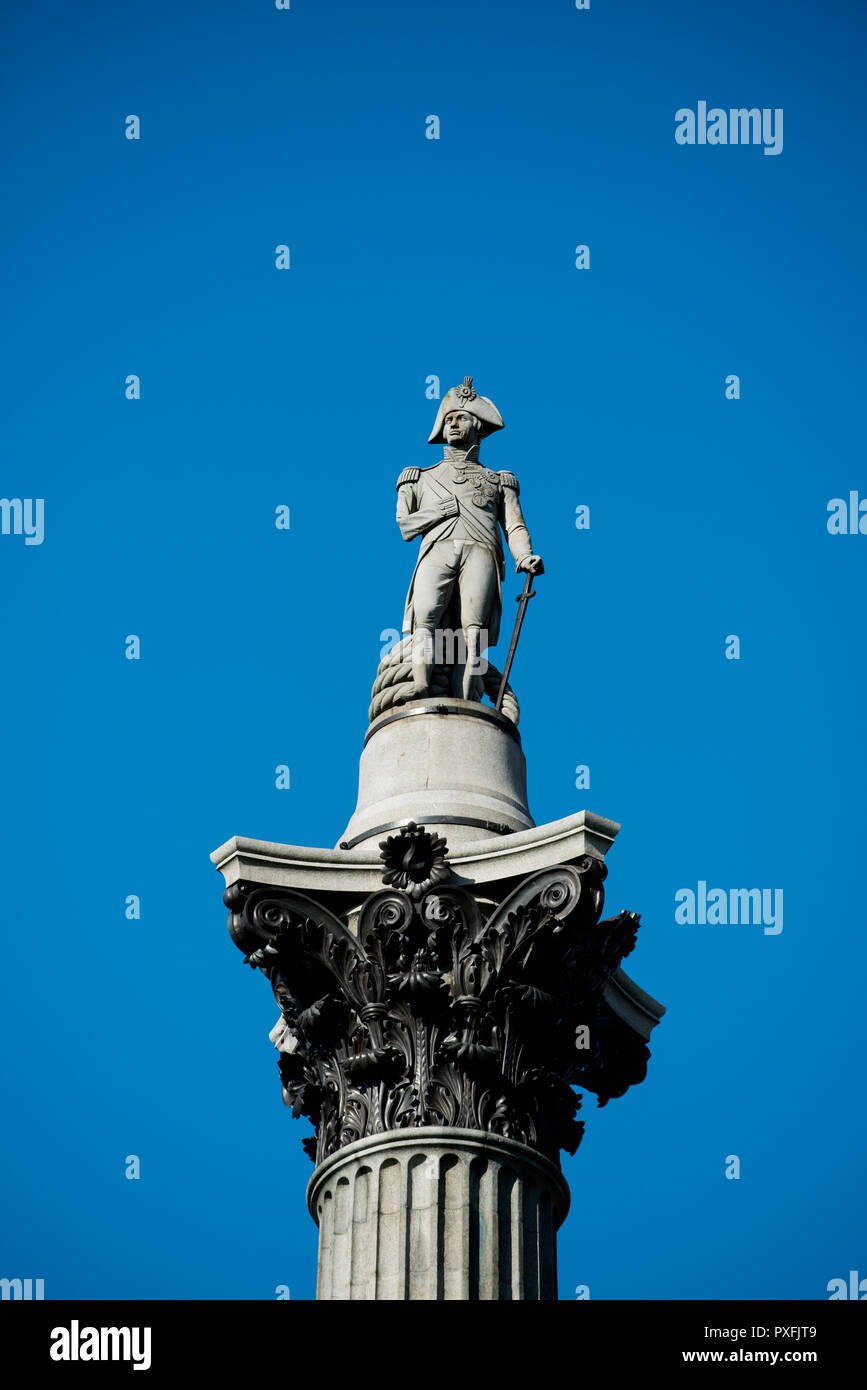Nelsons Column, Trafalgar Square, London. October 2018 Nelson's Column ...