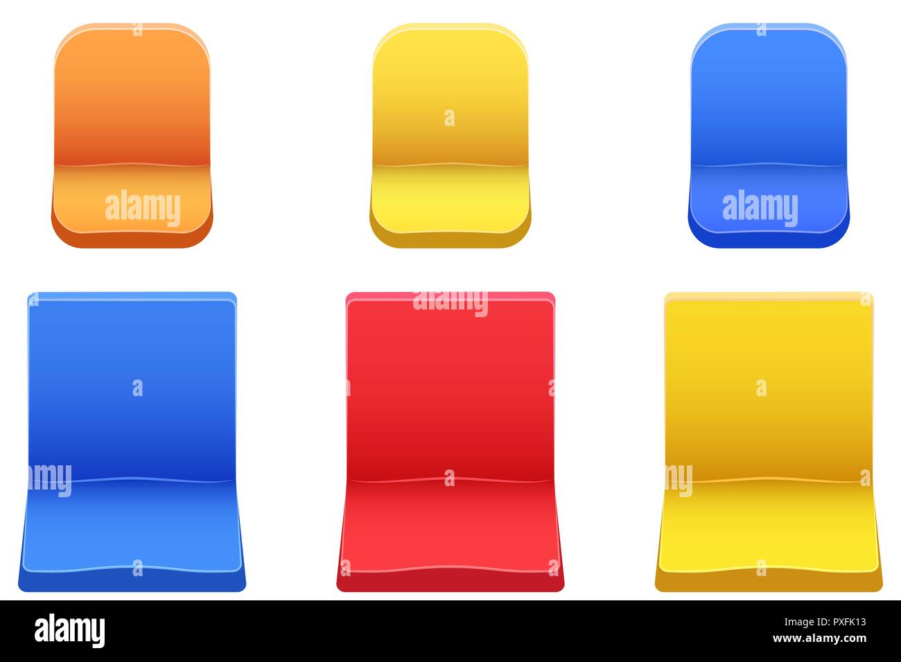 Set of plastic stadium seats Stock Vector Image & Art - Alamy