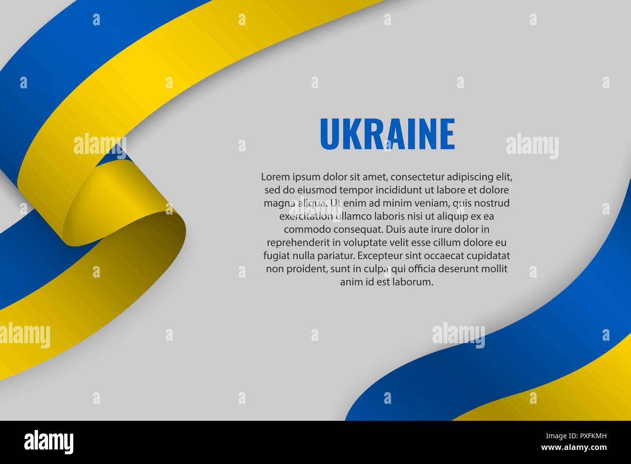 Ukraine ribbon waving flag hi-res stock photography and images - Alamy