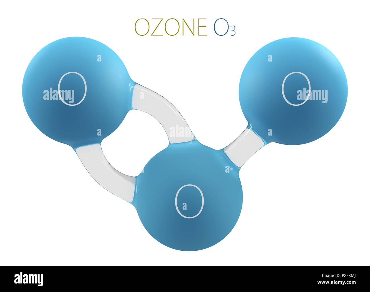 O3 ozone 3d molecule isolated on white Stock Photo - Alamy