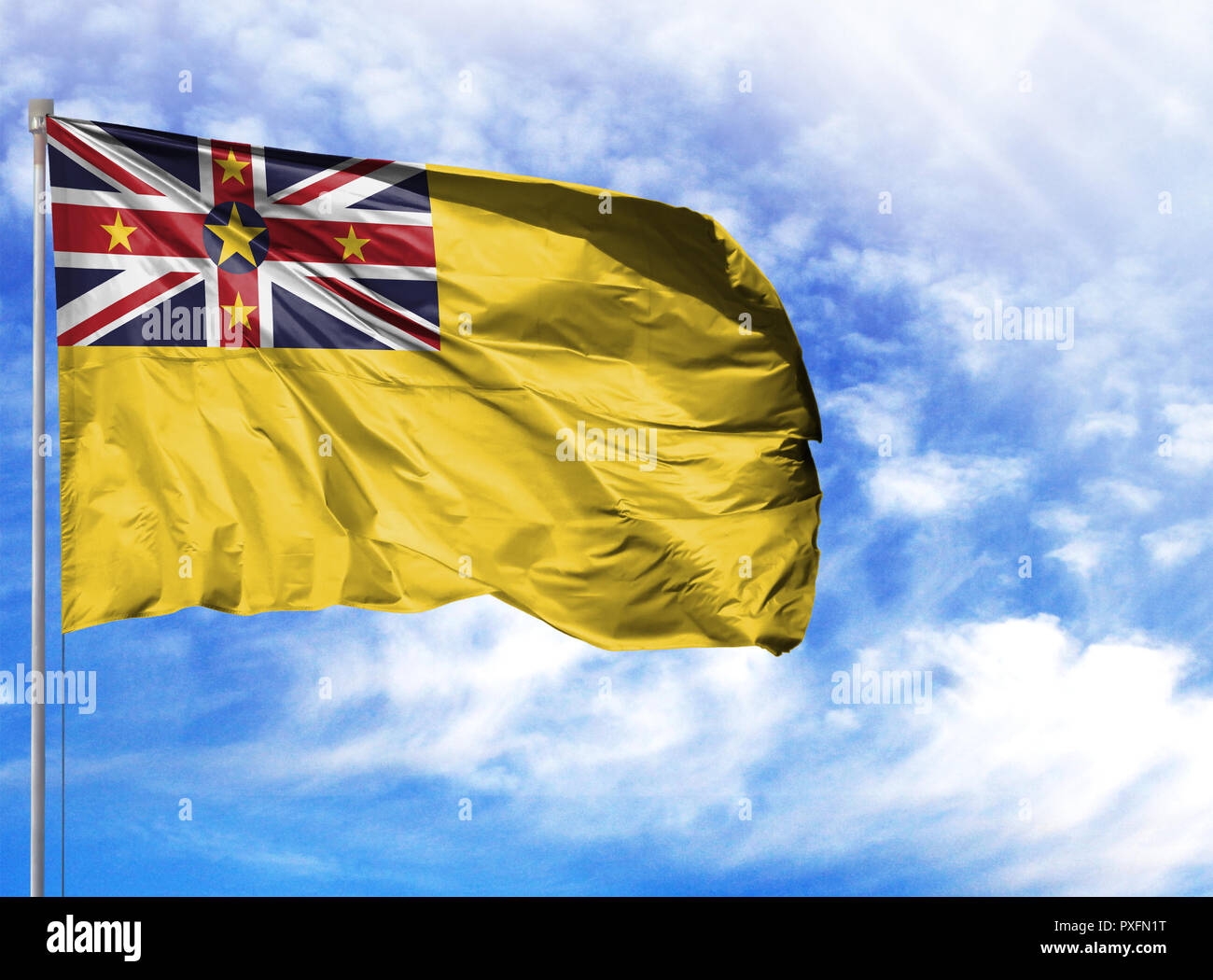 Niue silk flag hi-res stock photography and images - Alamy