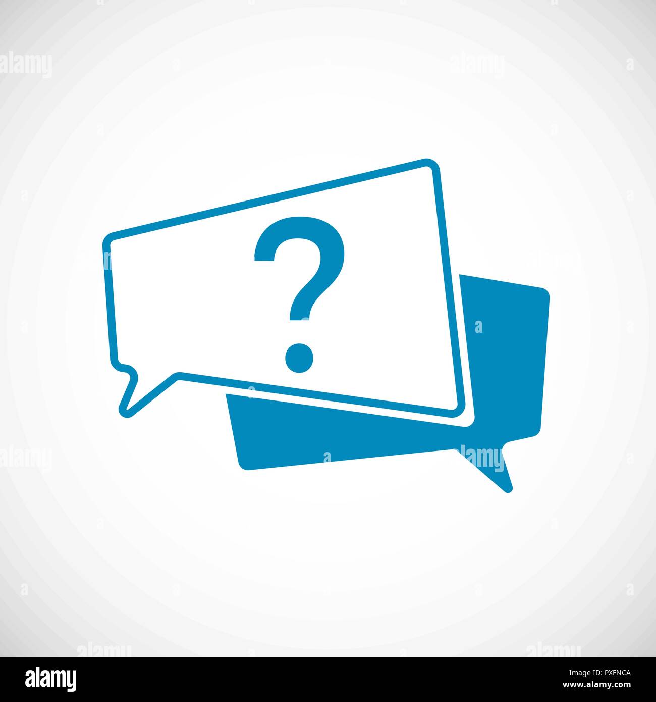 Question Mark Doodle. Question Mark as Speech Bubble Web Icon. Element ...