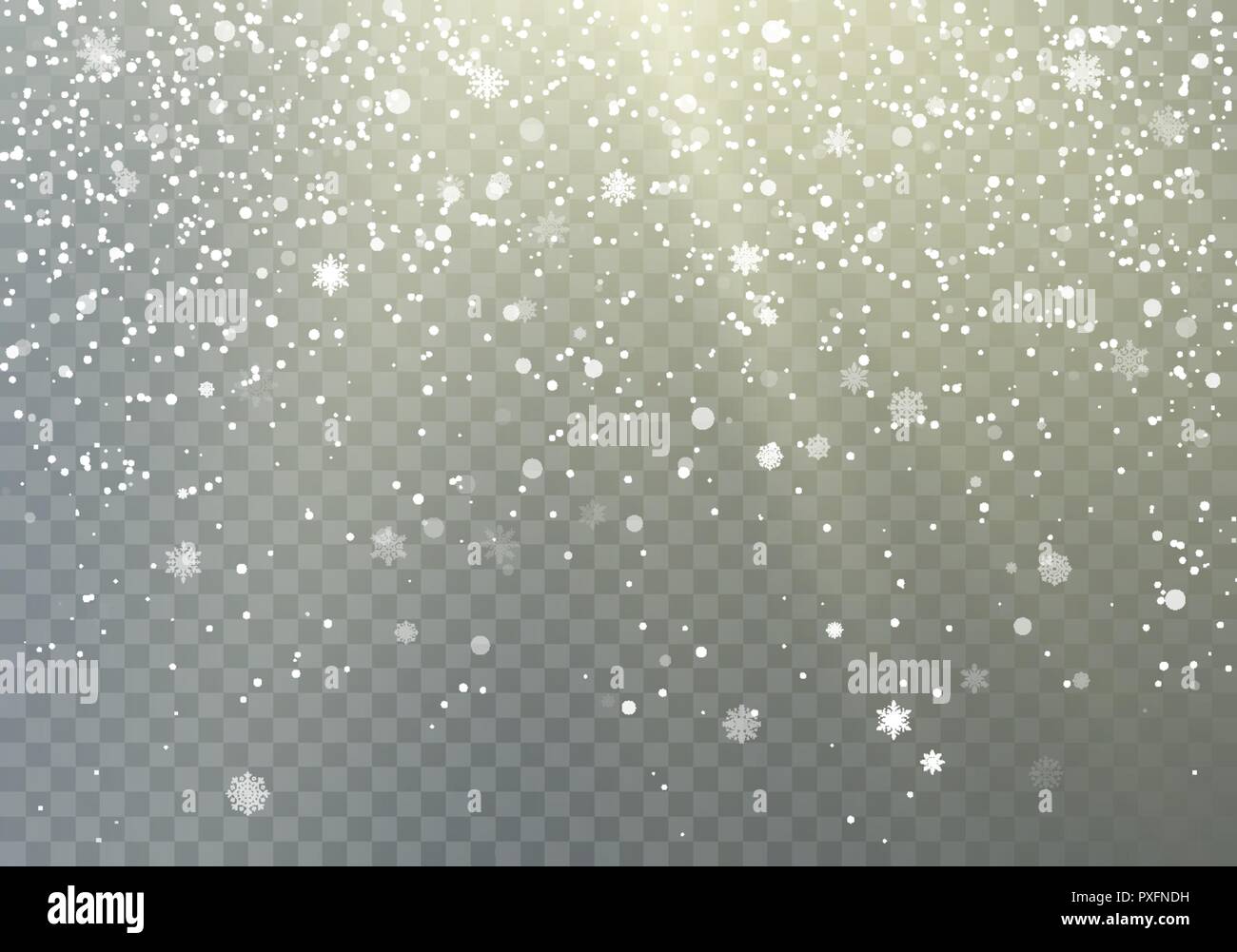Falling Snowflakes transparent background. Frost Snow and Sunshine ...