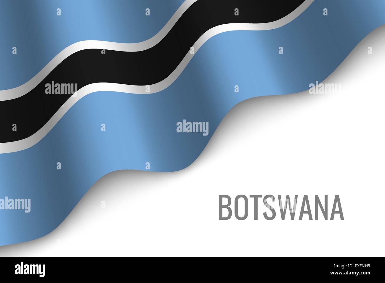 waving flag of Botswana with copyspace. Template for brochure. vector illustration Stock Vector ...