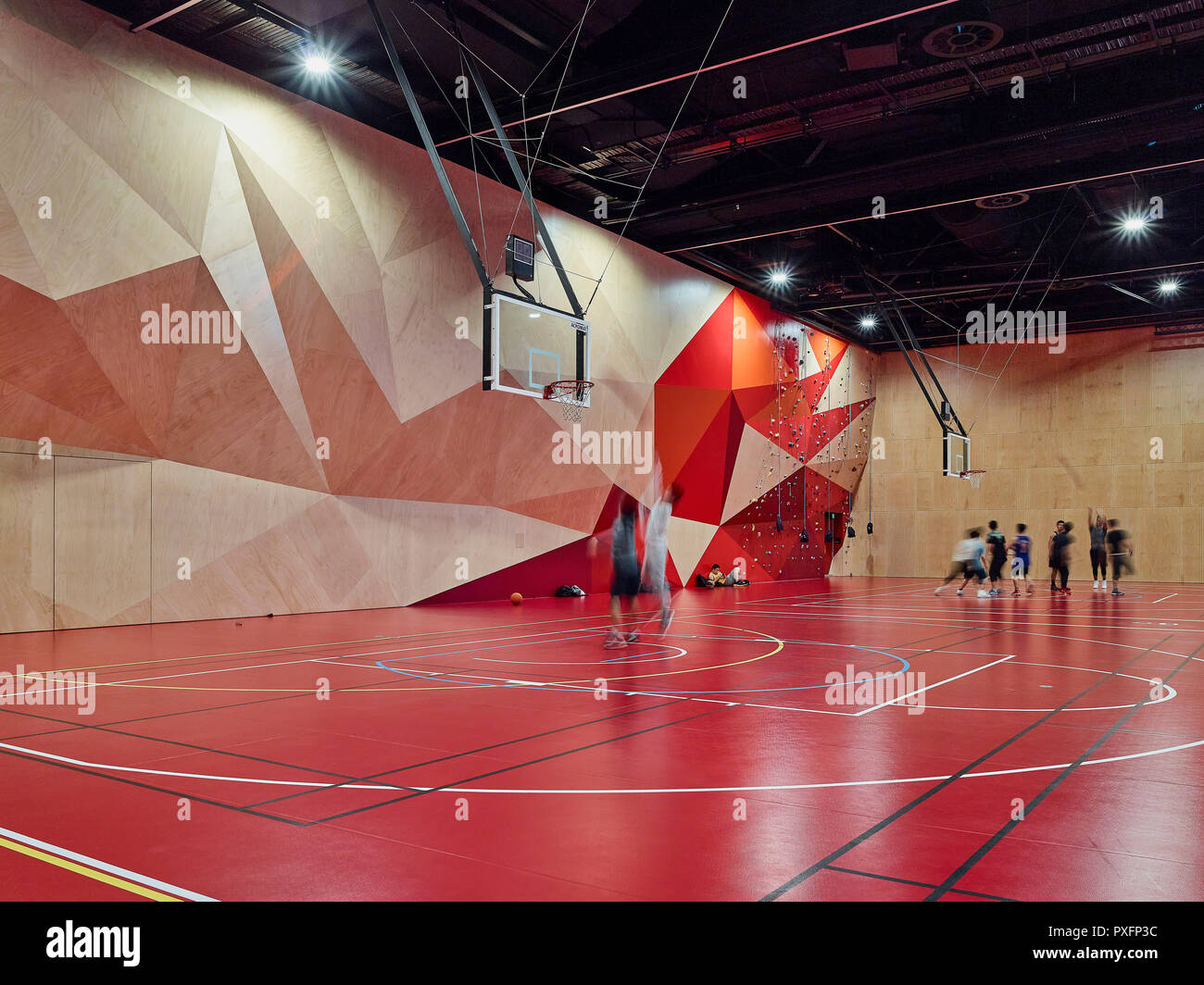 Main hall feature wall. Pridham Hall, Adelaide, Australia. Architect ...