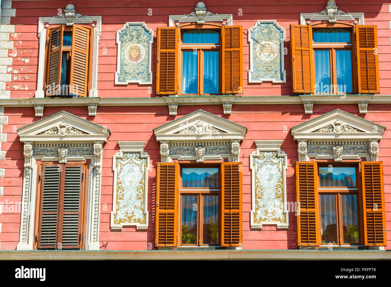 Building facade at Main Square (Travni Trg Stock Photo - Alamy