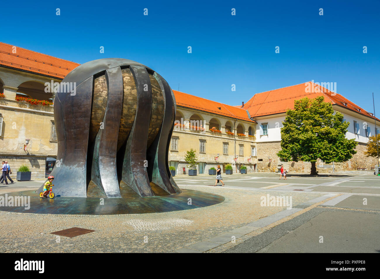Liberation Monument (Spomenik NOB) in Freedom Square. Maribor. Lower ...