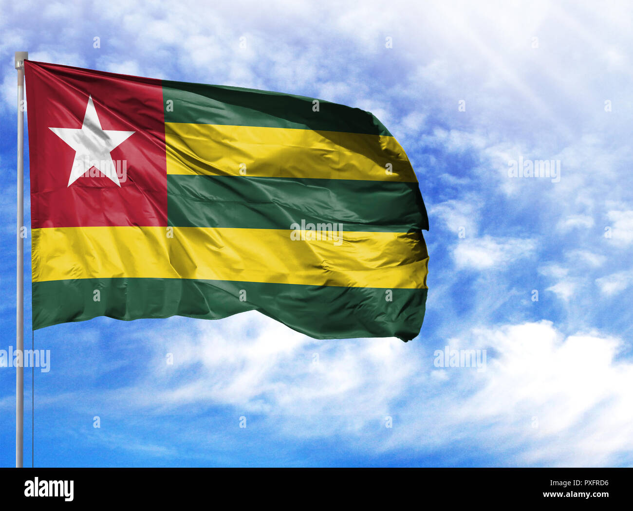 Togolese national flag hi-res stock photography and images - Alamy