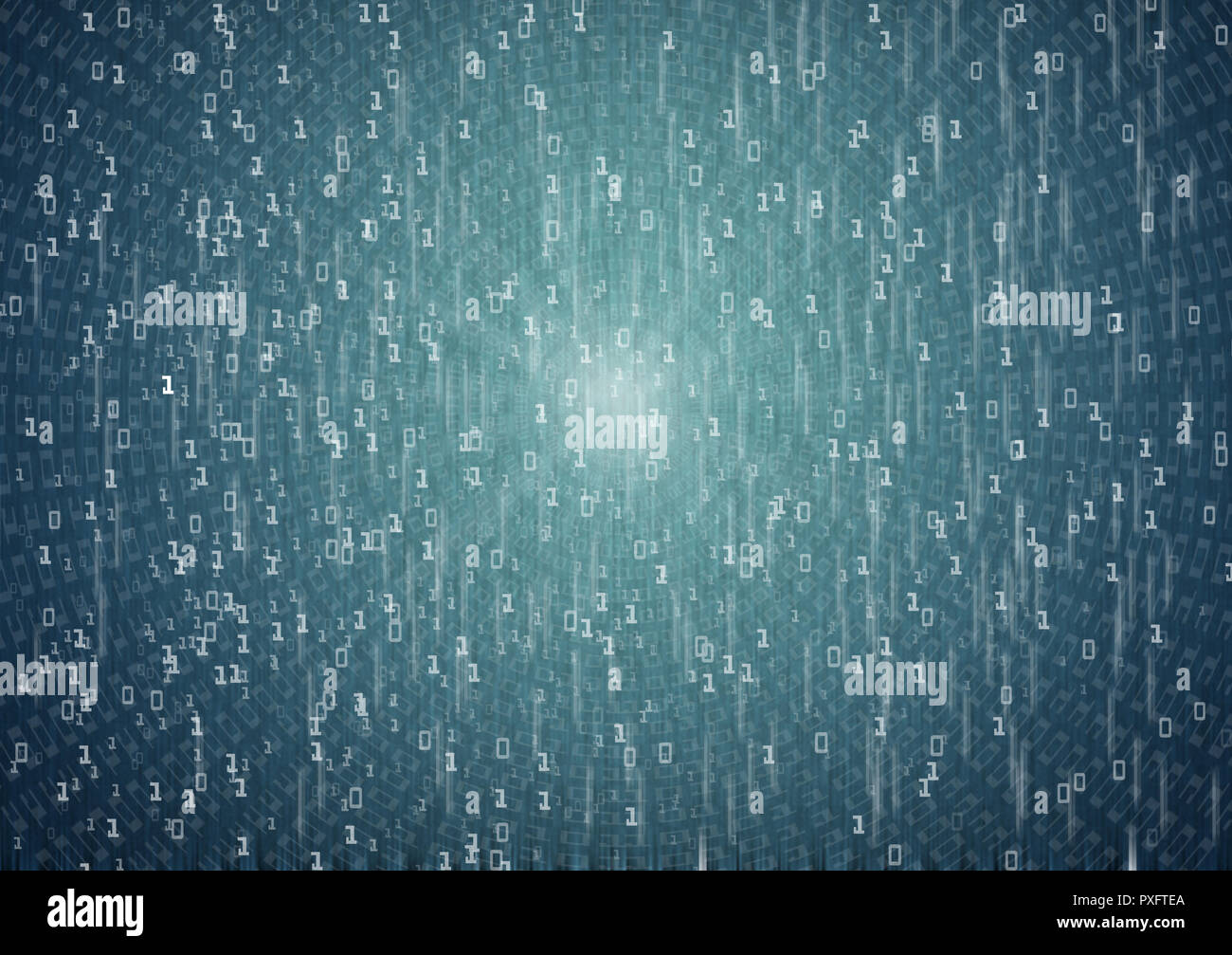 binary code mix media, hacker and internet with working system concept ...