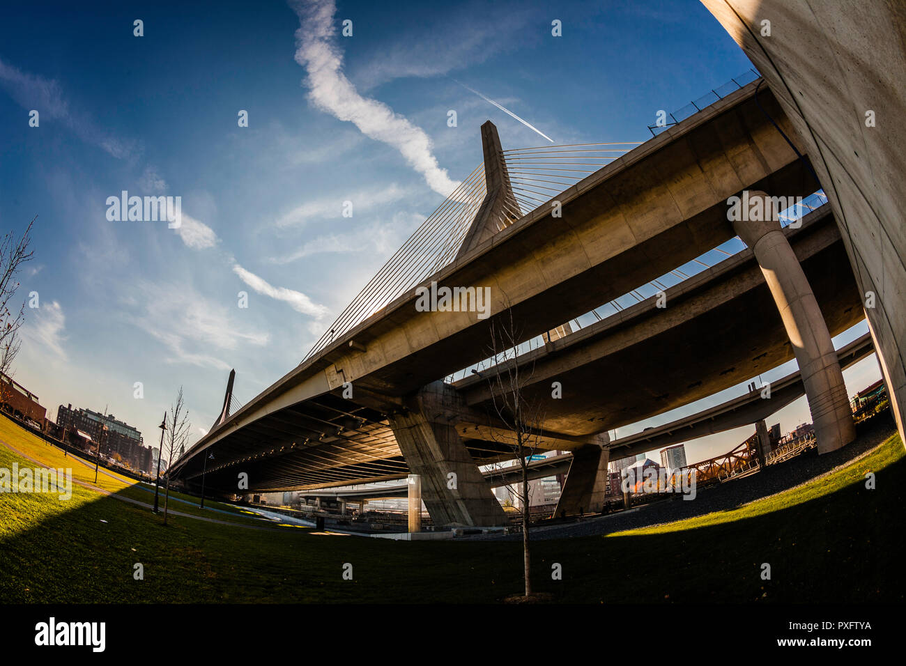 Leonard P. Zakim Bunker Hill Memorial Bridge Boston, Massachusetts, USA ...