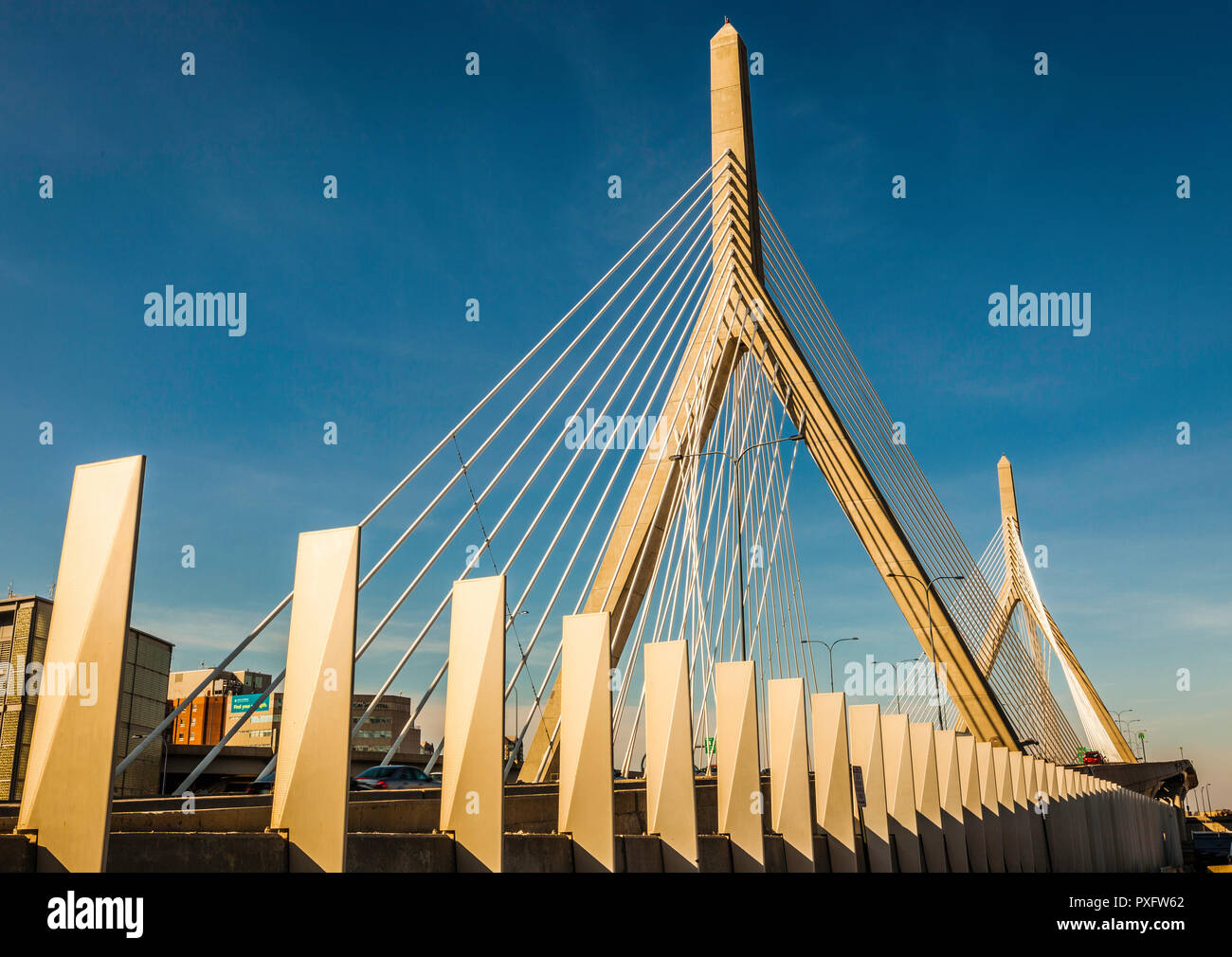 Leonard P. Zakim Bunker Hill Memorial Bridge Boston, Massachusetts, USA ...