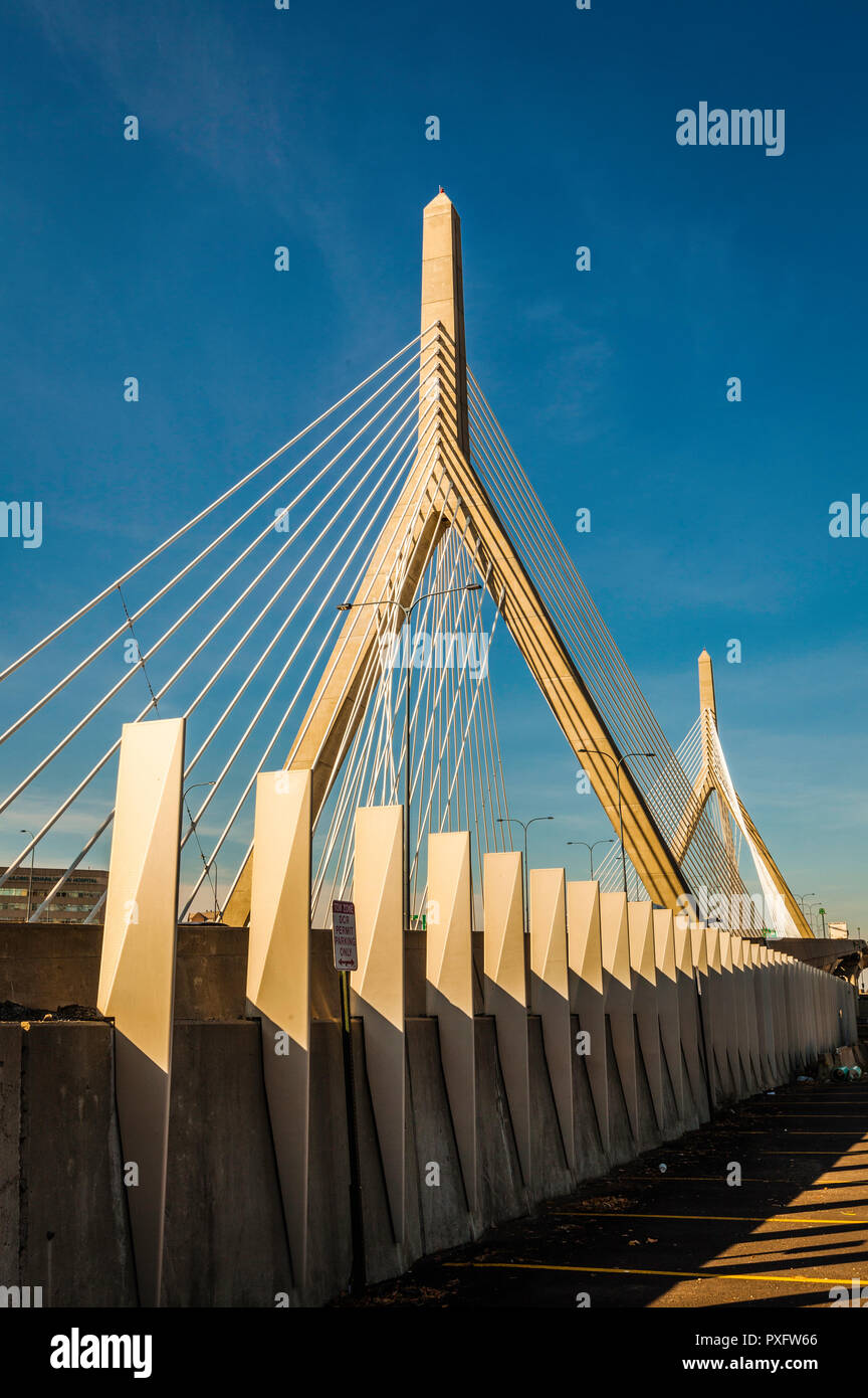 Leonard P. Zakim Bunker Hill Memorial Bridge Boston, Massachusetts, USA ...