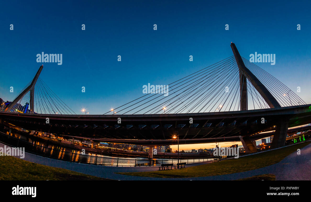 Leonard P. Zakim Bunker Hill Memorial Bridge Boston, Massachusetts, USA ...