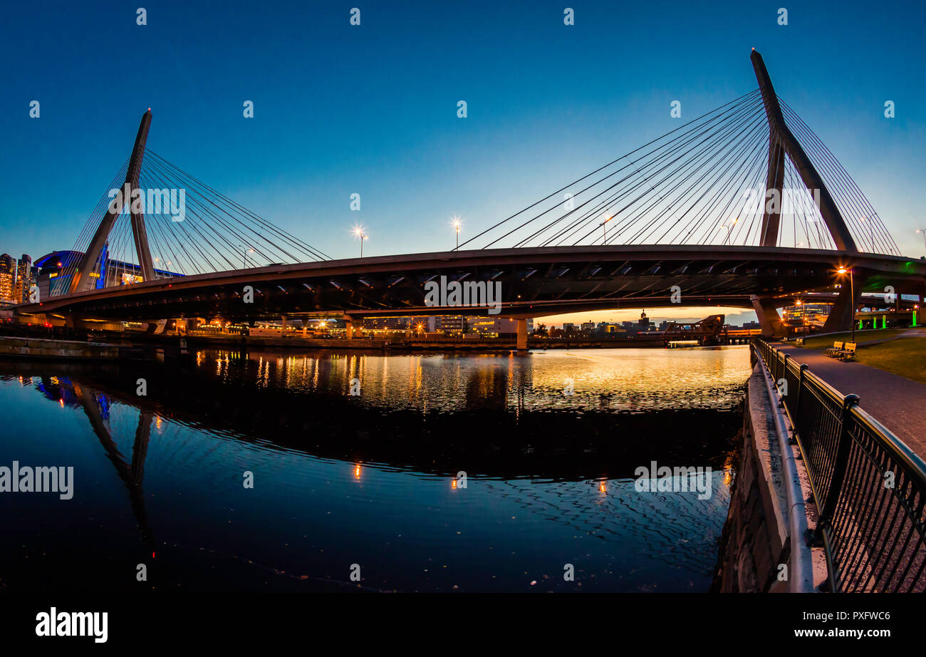 Leonard P. Zakim Bunker Hill Memorial Bridge Boston, Massachusetts, USA ...