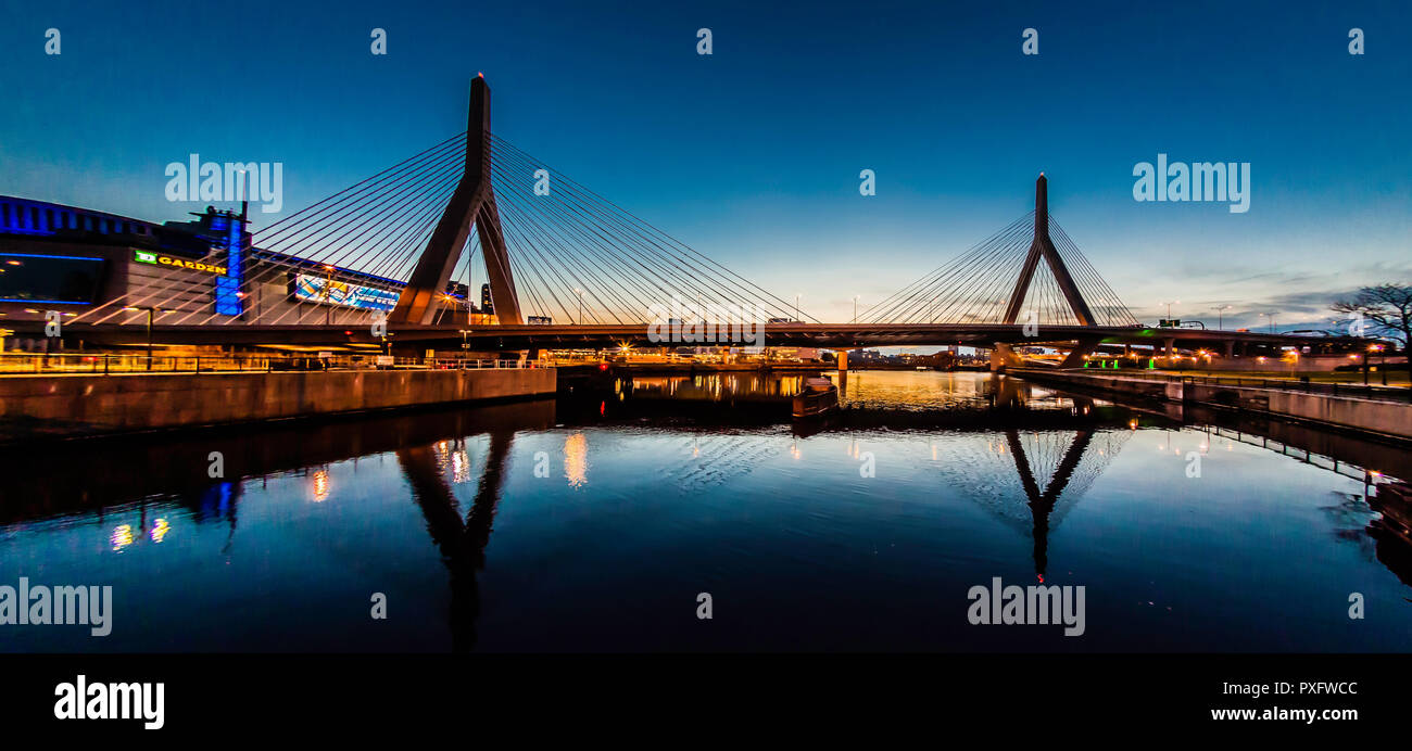 Leonard P. Zakim Bunker Hill Memorial Bridge Boston, Massachusetts, USA ...