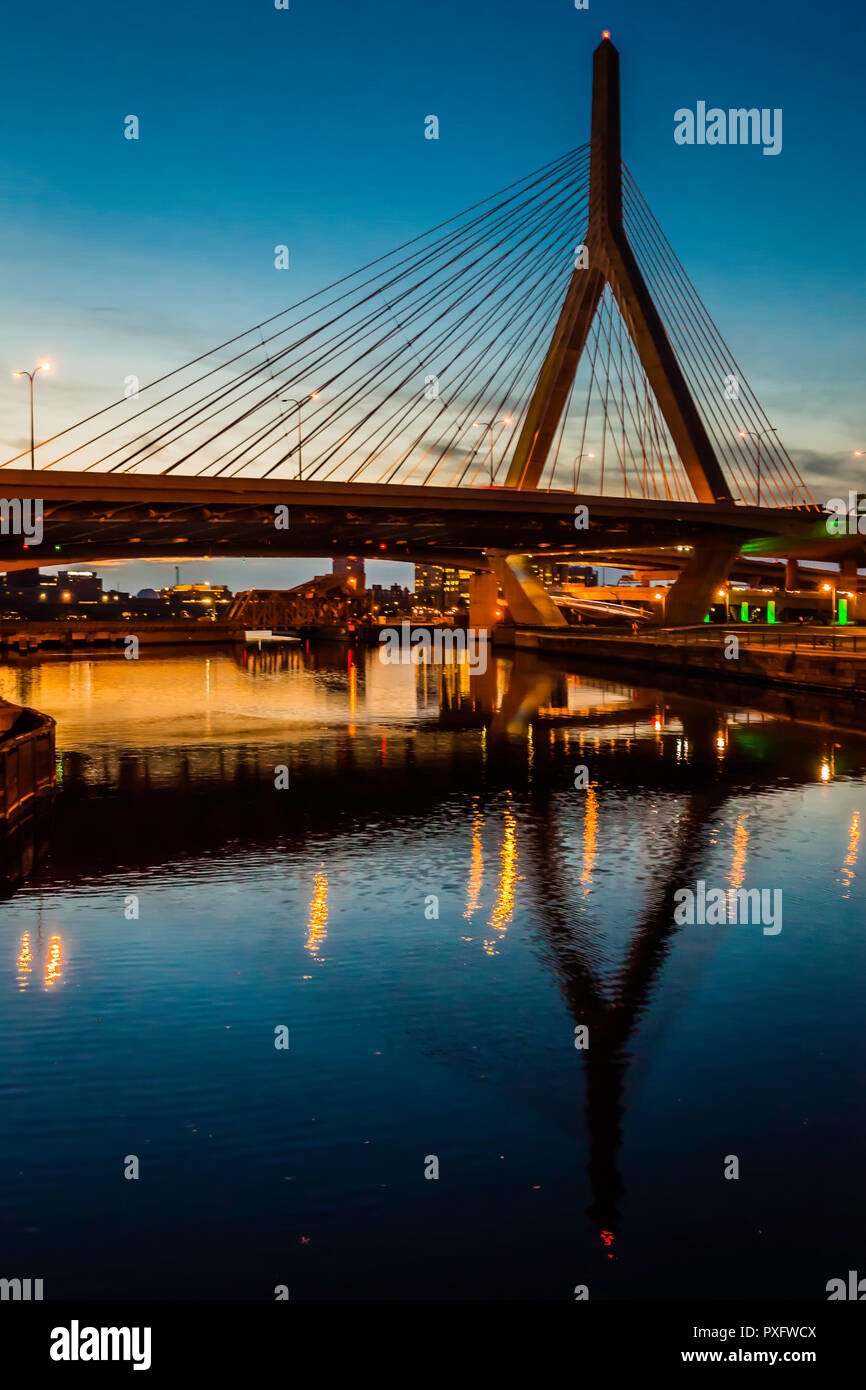 Leonard P. Zakim Bunker Hill Memorial Bridge Boston, Massachusetts, USA ...