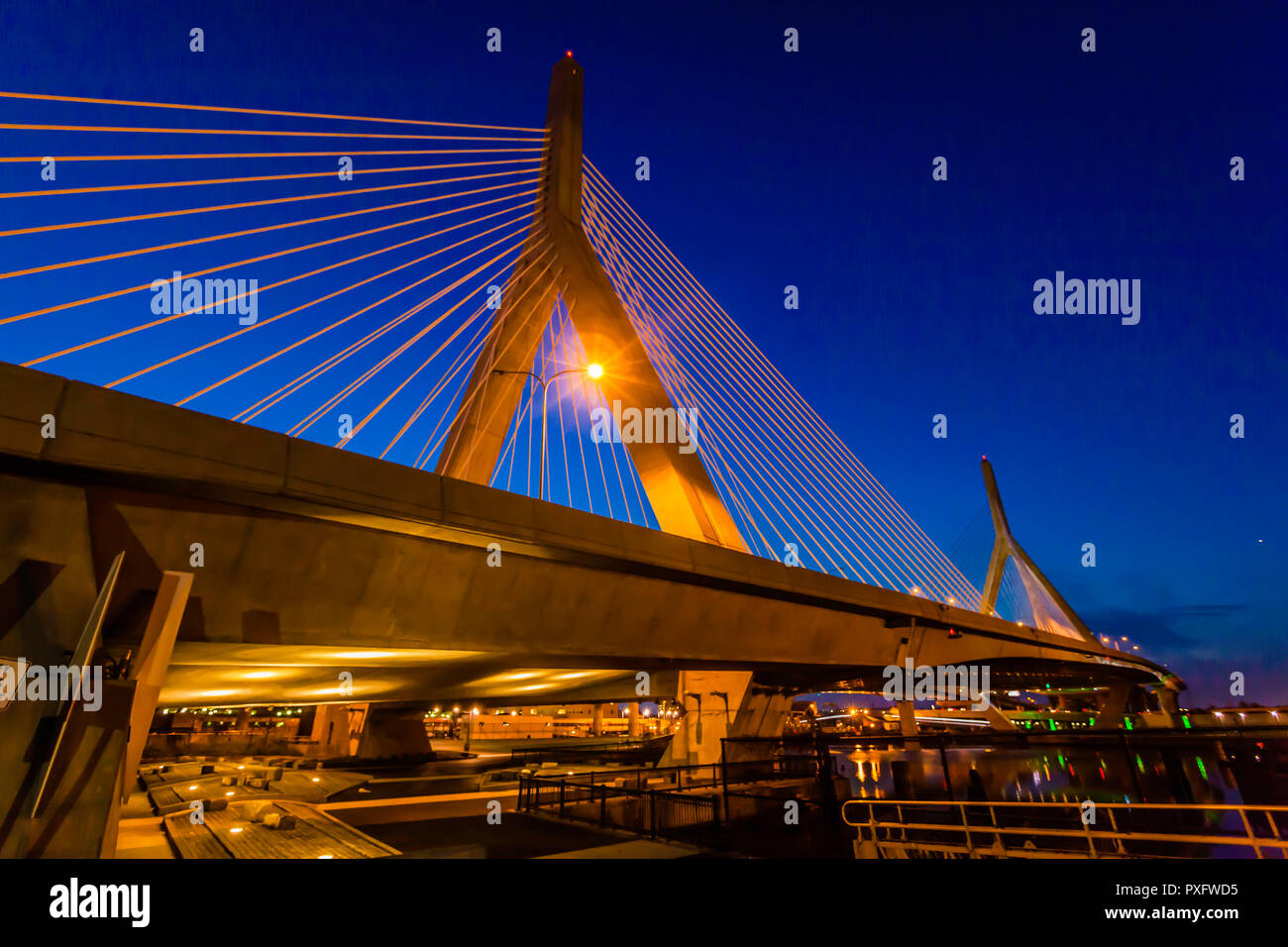 Leonard P. Zakim Bunker Hill Memorial Bridge Boston, Massachusetts, USA ...