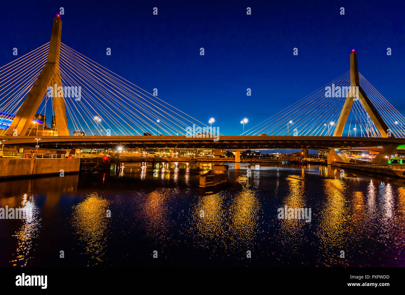 Leonard P. Zakim Bunker Hill Memorial Bridge Boston, Massachusetts, USA ...