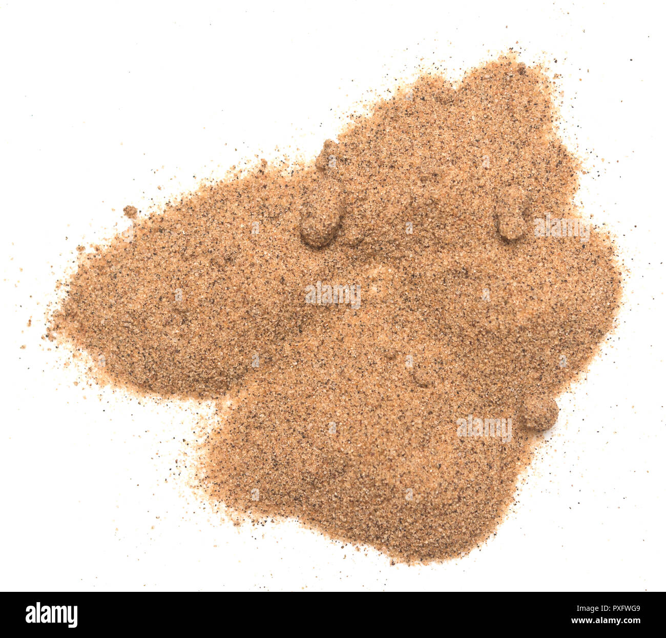 Sand isolated on white background Stock Photo - Alamy