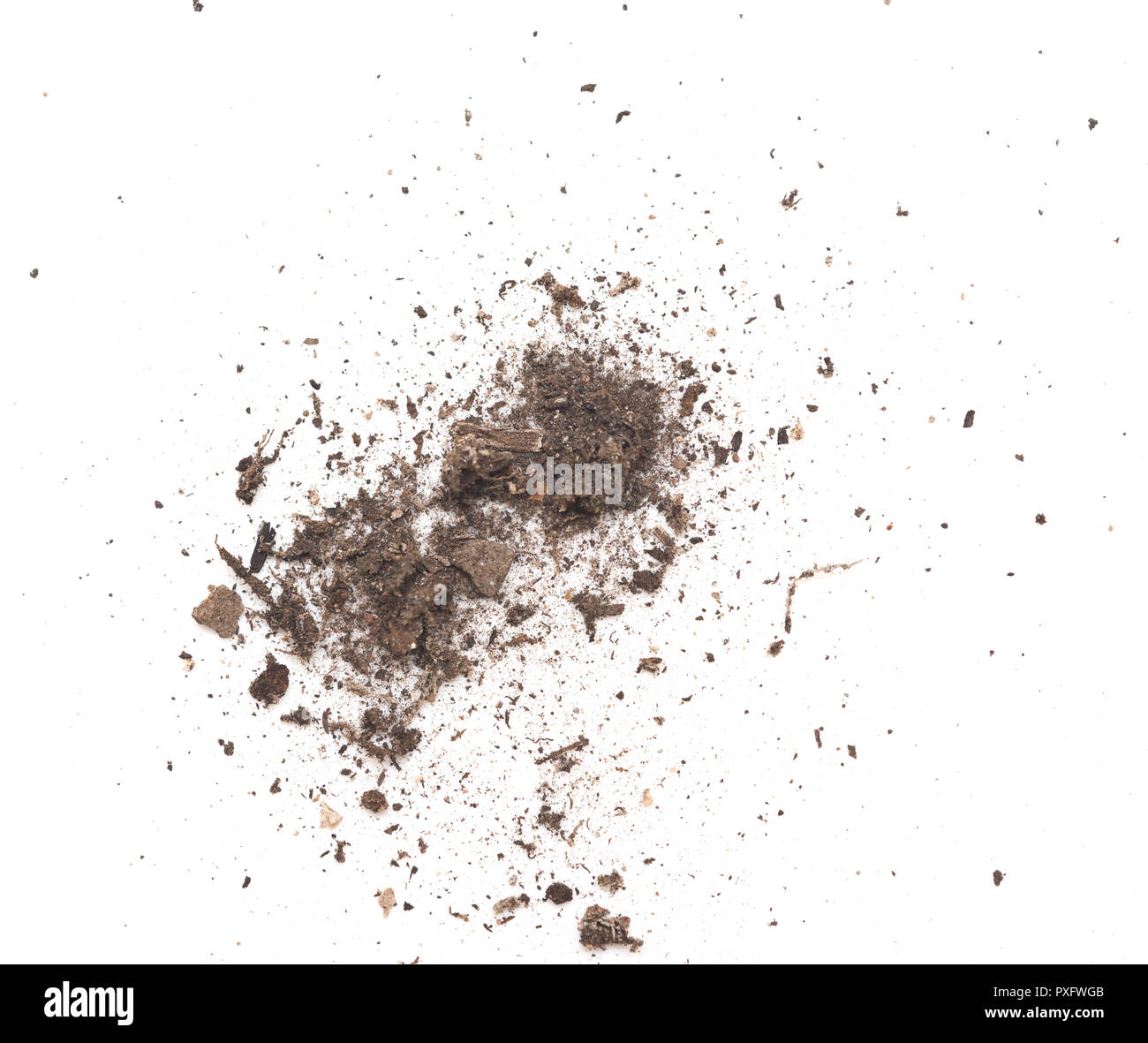 Soil isolated on white background Stock Photo - Alamy